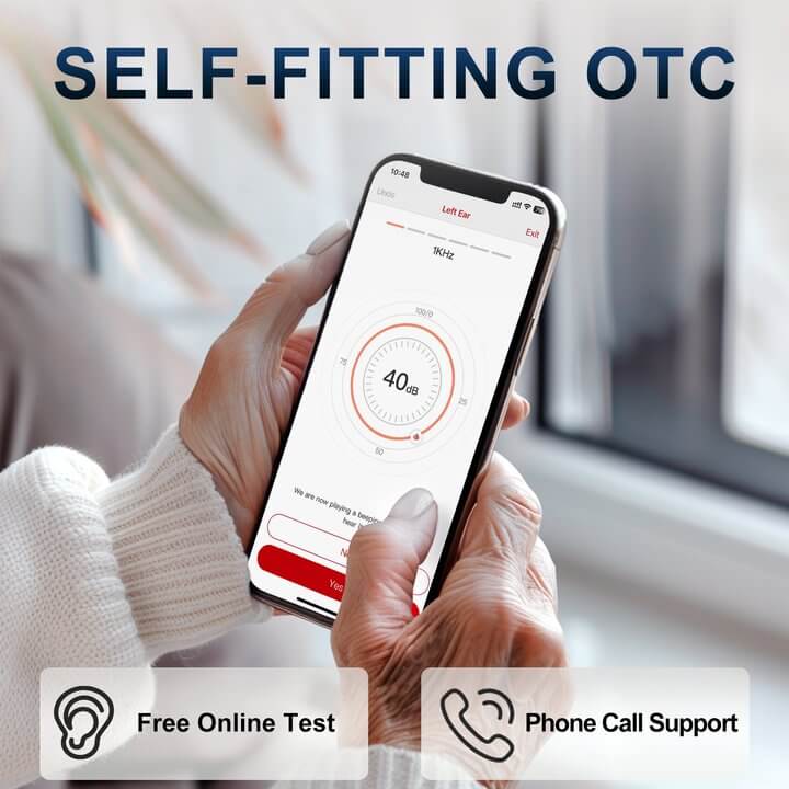 Ceretone Beacon Advanced Self-fitting Bluetooth OTC Hearing Aids